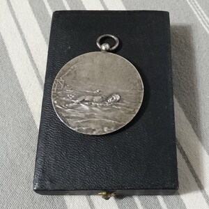 Swimming Medal/art Deco Medal/vintage Silver Diving Medal/lo Mattei ...