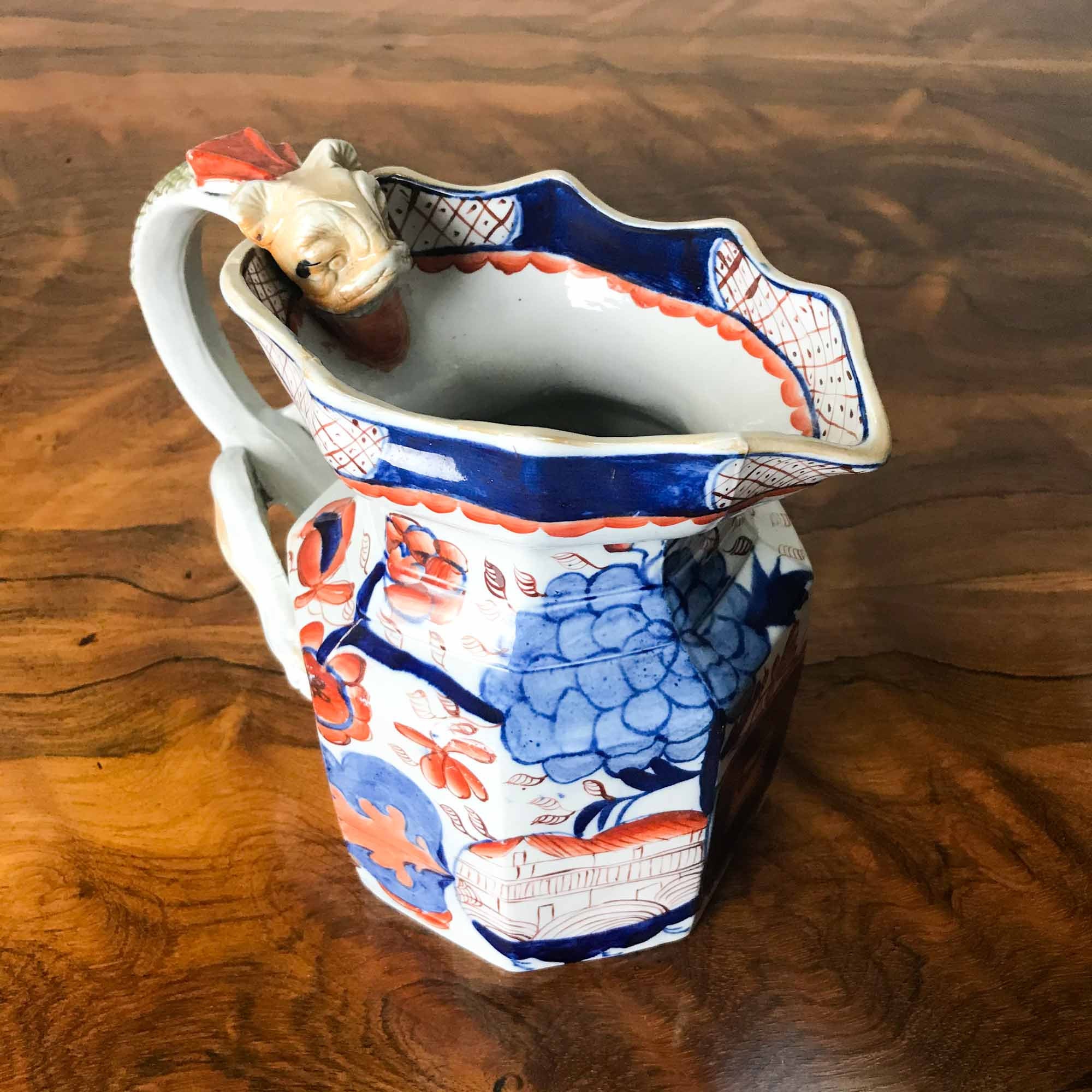 Large Gaudy Welsh Ironstone China Hydra Jug Antique Pottery | Etsy UK