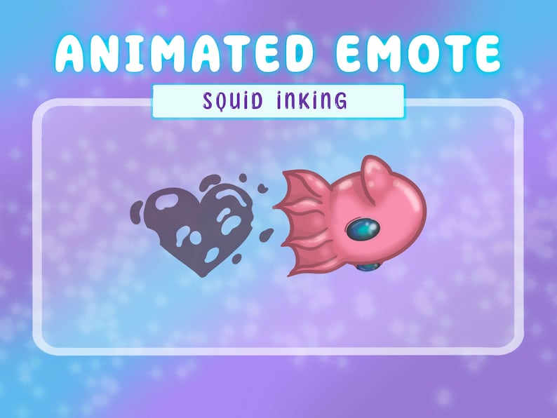 ANIMATED Squid Ink Emote Youtube, Twitch & Discord - Cute Vampire Squid ...
