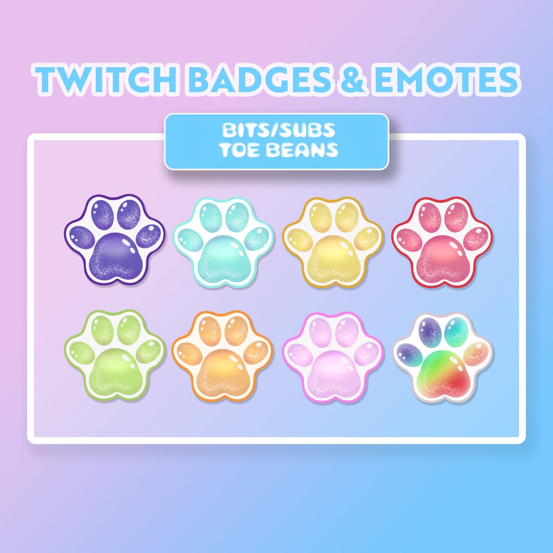 Twitch Badges Toe Beans Cute Sub Badges Emotes Twitch - Etsy