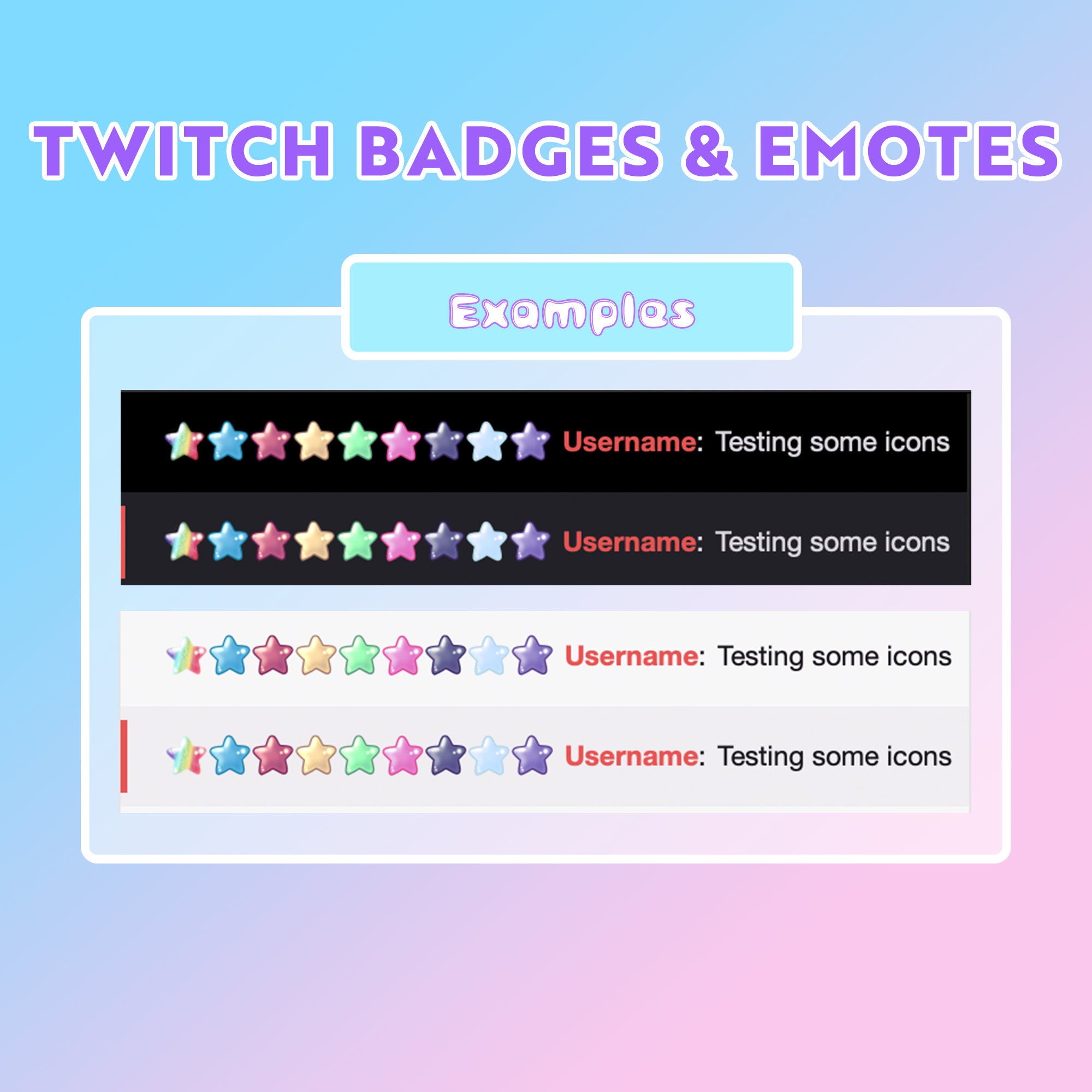 Star Badges for Twitch, TWITCH SUBS, Subscriber Badges, Star Loyalty ...