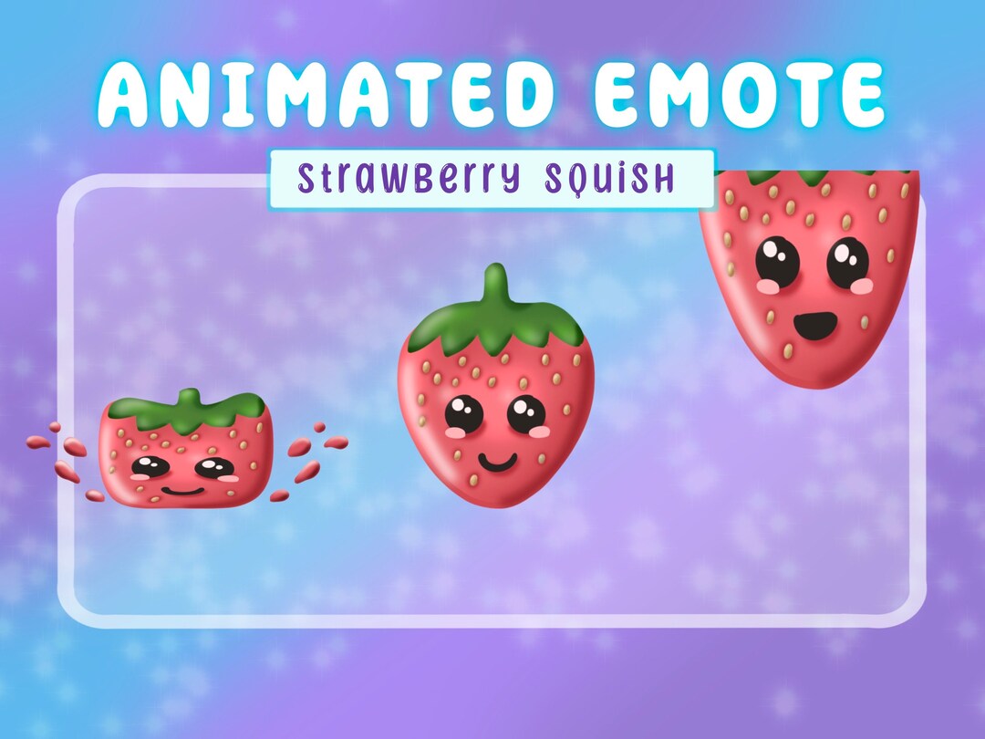 ANIMATED Strawberry Emote Youtube, Twitch & Discord - Cute Strawberry ...