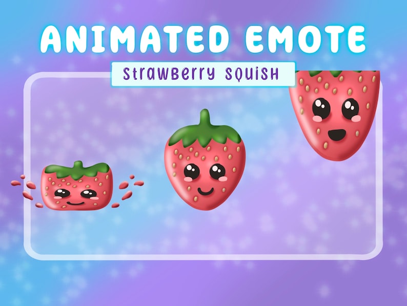 ANIMATED Strawberry Emote Youtube, Twitch & Discord - Cute Strawberry ...