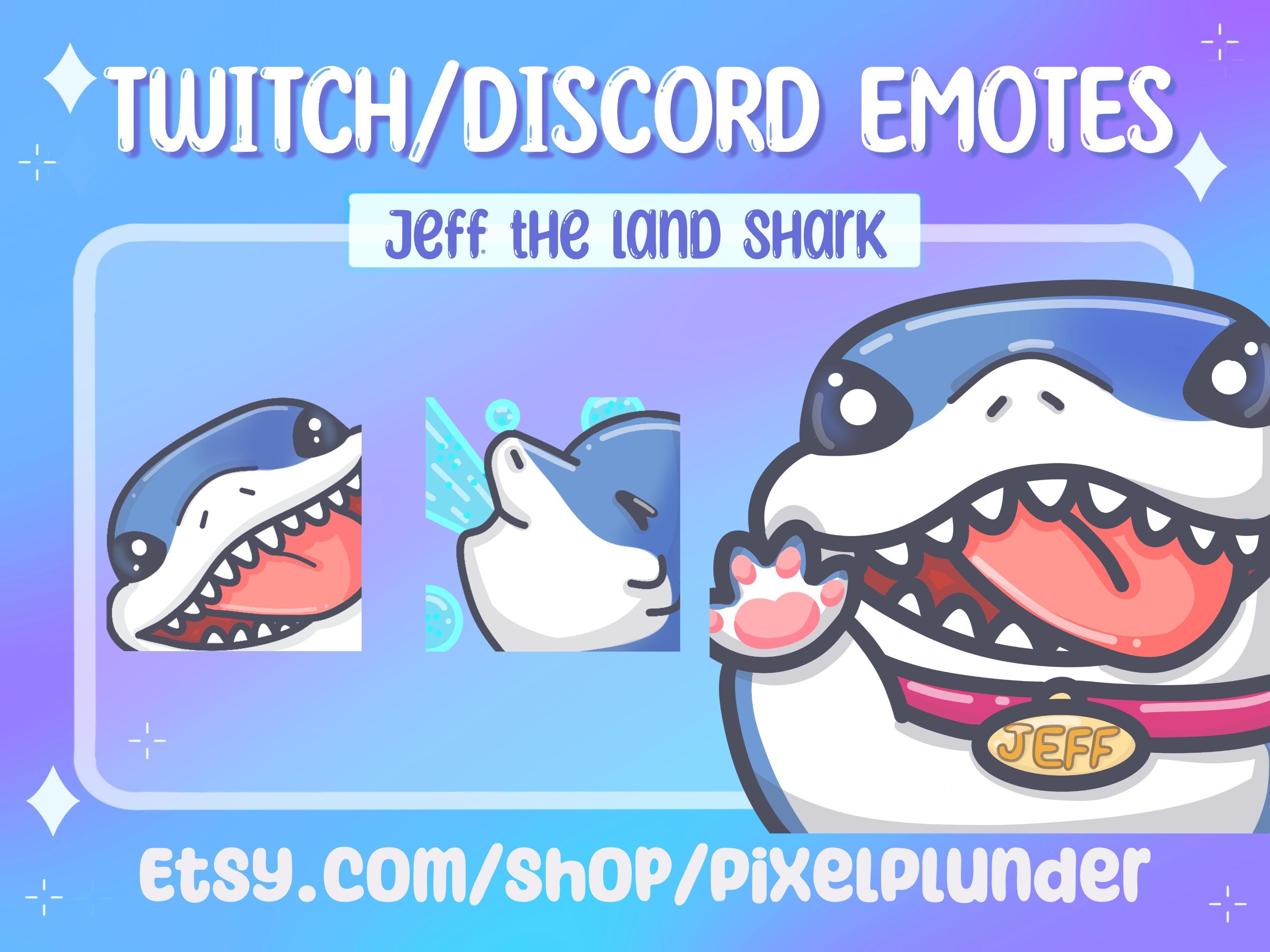 Jeff the Shark Emote Pack for Discord Twitch | Cute Emotes - Etsy