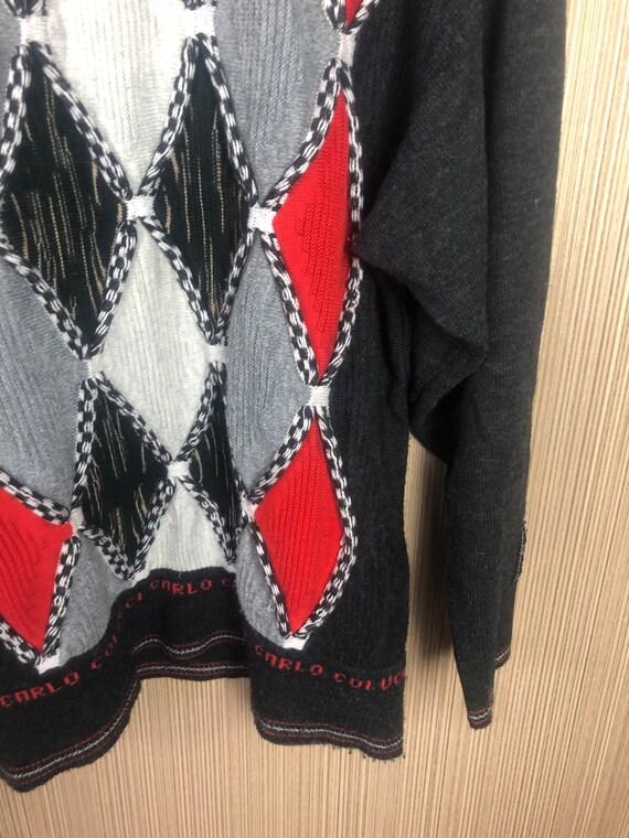 Vintage Carlo Colucci Jumper, Retro Sweater, Wool Cot… - Gem