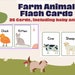 Farm Animal Flashcards Digital Download Toddler Flashcards Educational ...