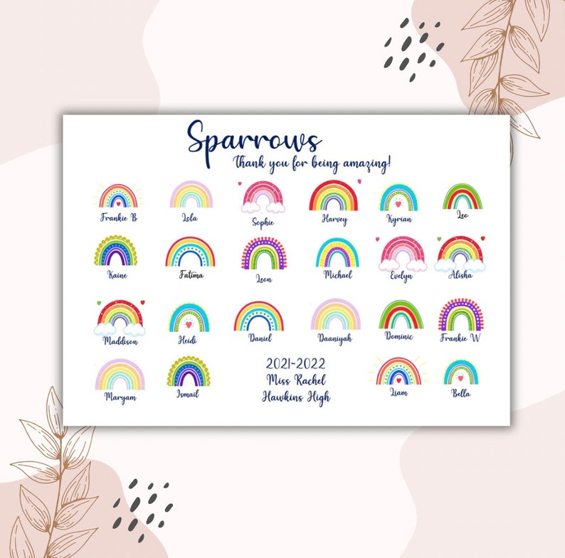 Personalised End of Year Gift for Students, Class Gift, Class Present ...