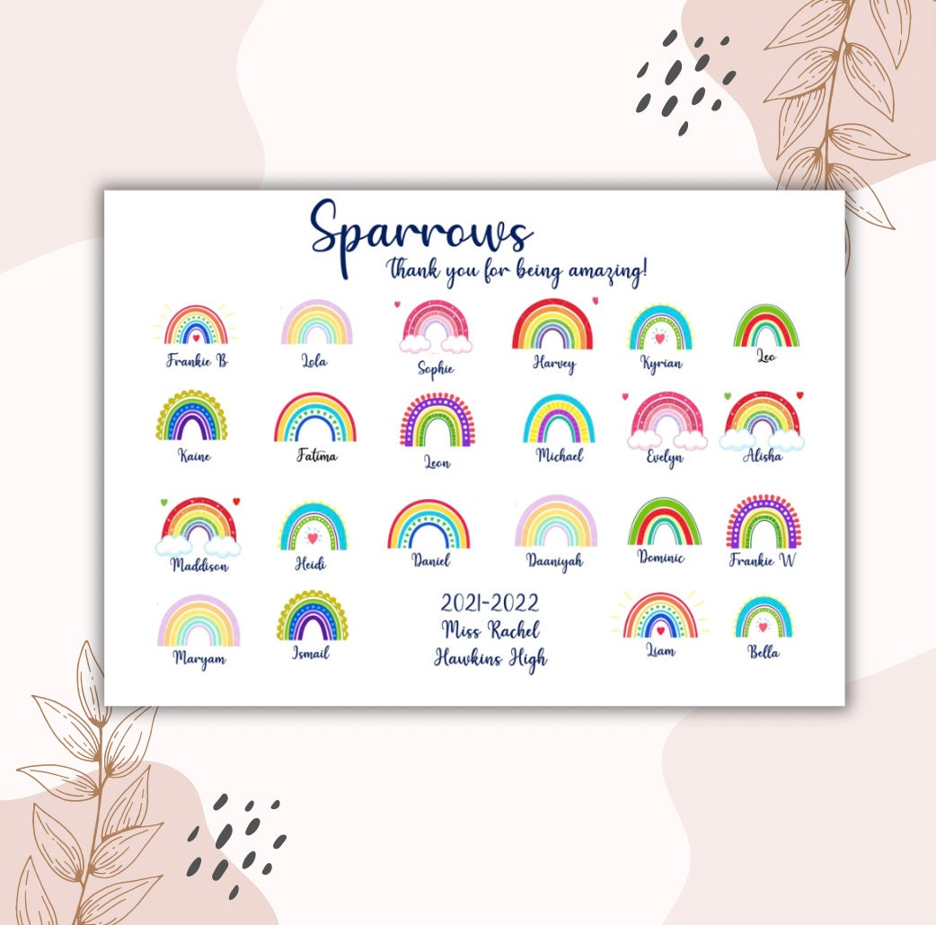 Personalised End of Year Gift for Students, Class Gift, Class Present ...