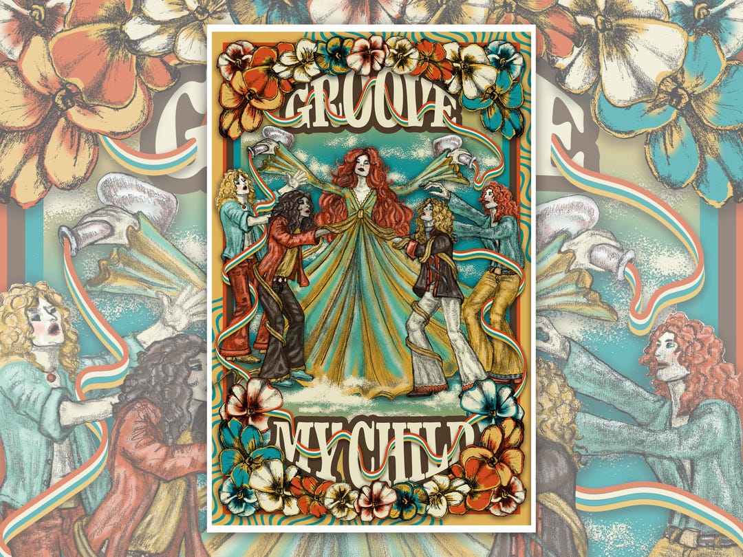 11x17 Rock & Roll 70s Groovy Love Spell Poster. - Etsy
