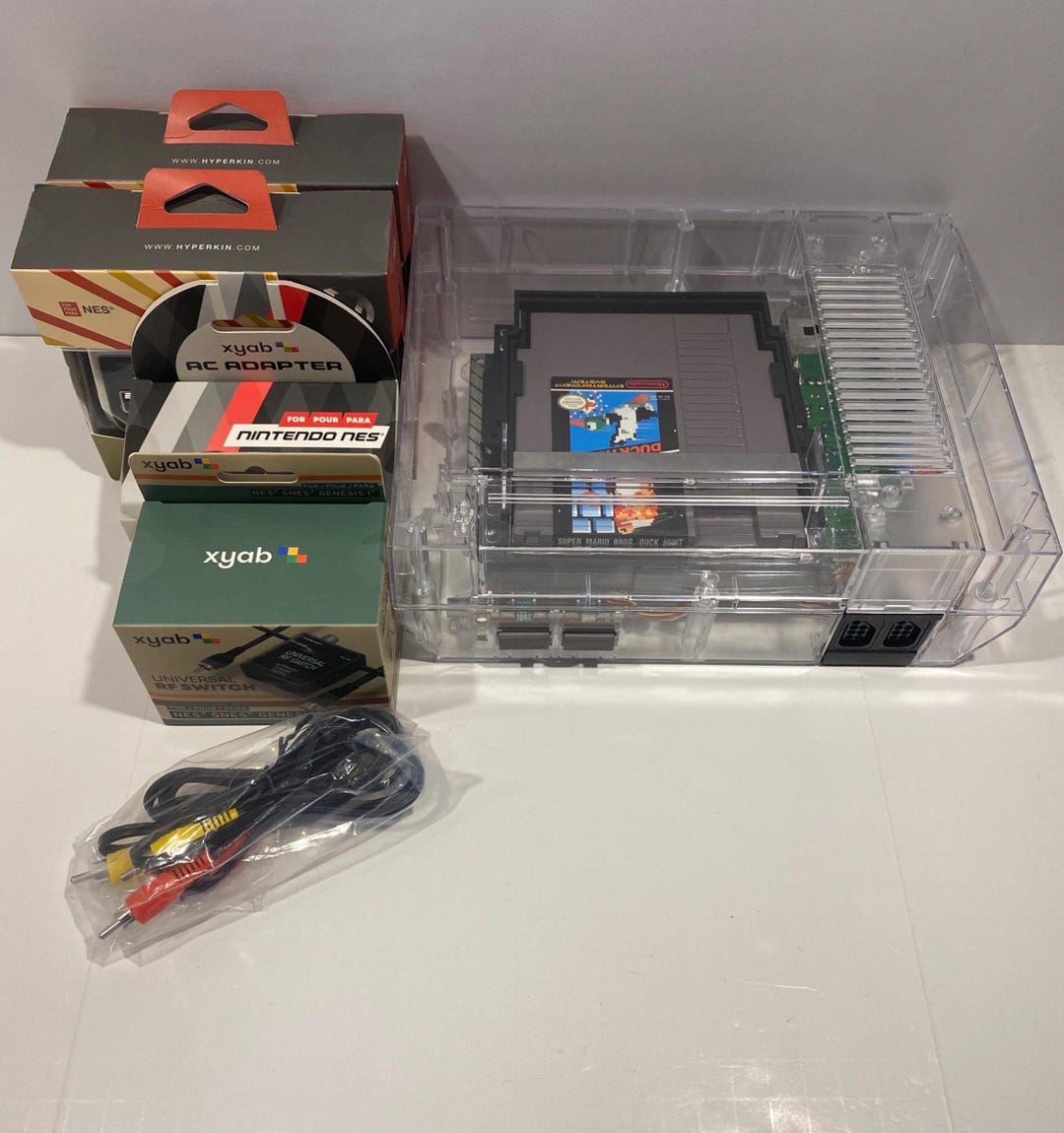NES Multi-color LED Retro Console: Clear Housing, Games & Accessories ...