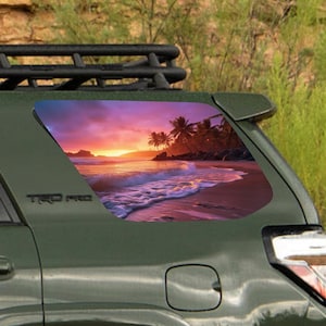 Mountains Nature Scene Beach Window Perforated Vinyl Flag See-thru ...