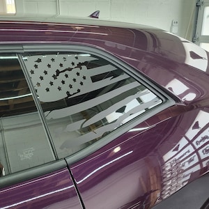 Dodge Challenger Distressed American Flag Window Decals Fits 2008-2023 ...