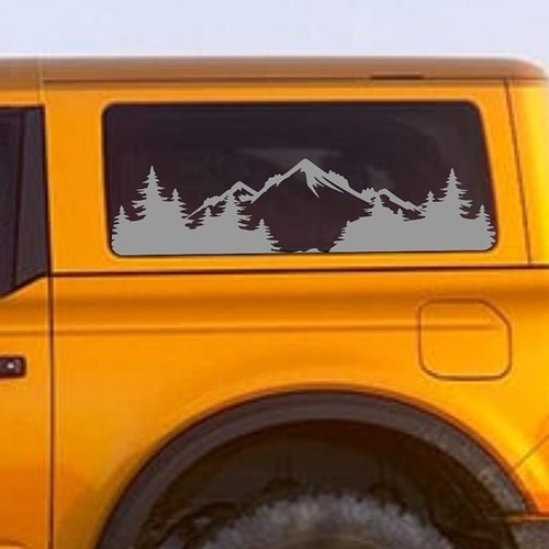 Mountain Range Rear Window Decals Fit Ford Bronco 6g Hardtop | Etsy
