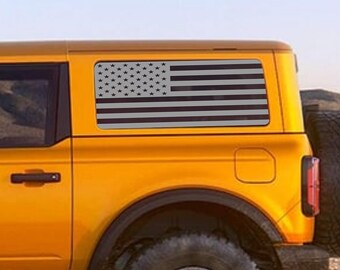 Distressed American Flag Rear Window Decals Fit Ford Bronco 6g Hardtop ...