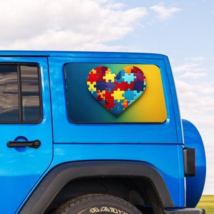 Autism Awareness Window Perforated Vinyl Flag See-thru Graphics Fit ...