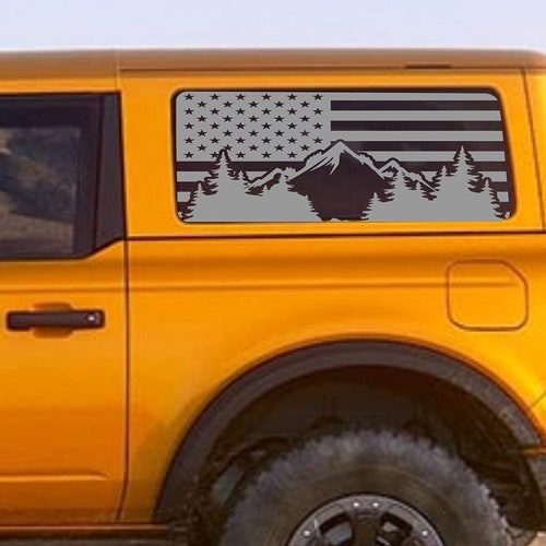 Mountain Range Rear Window Decals Fit Ford Bronco 6g Hardtop - Etsy