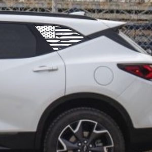 Distressed American Flag Rear Side Window Decals for 2019-2024 Chevy ...