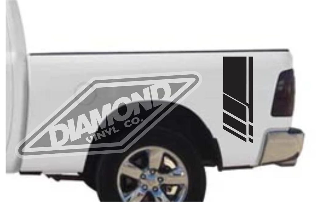 Vertical Stripes Decals Fits Dodge RAM Bedside Truck Sticker Vinyl (2 ...