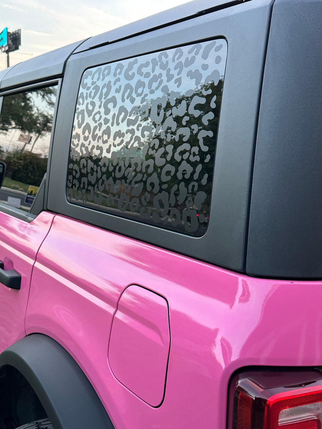 Leopard Cheetah Print Rear Window Decals Fit Ford Bronco 6g Hardtop ...