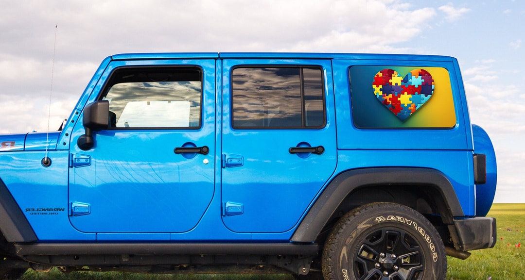 Autism Awareness Window Perforated Vinyl Flag See-thru Graphics Fit ...