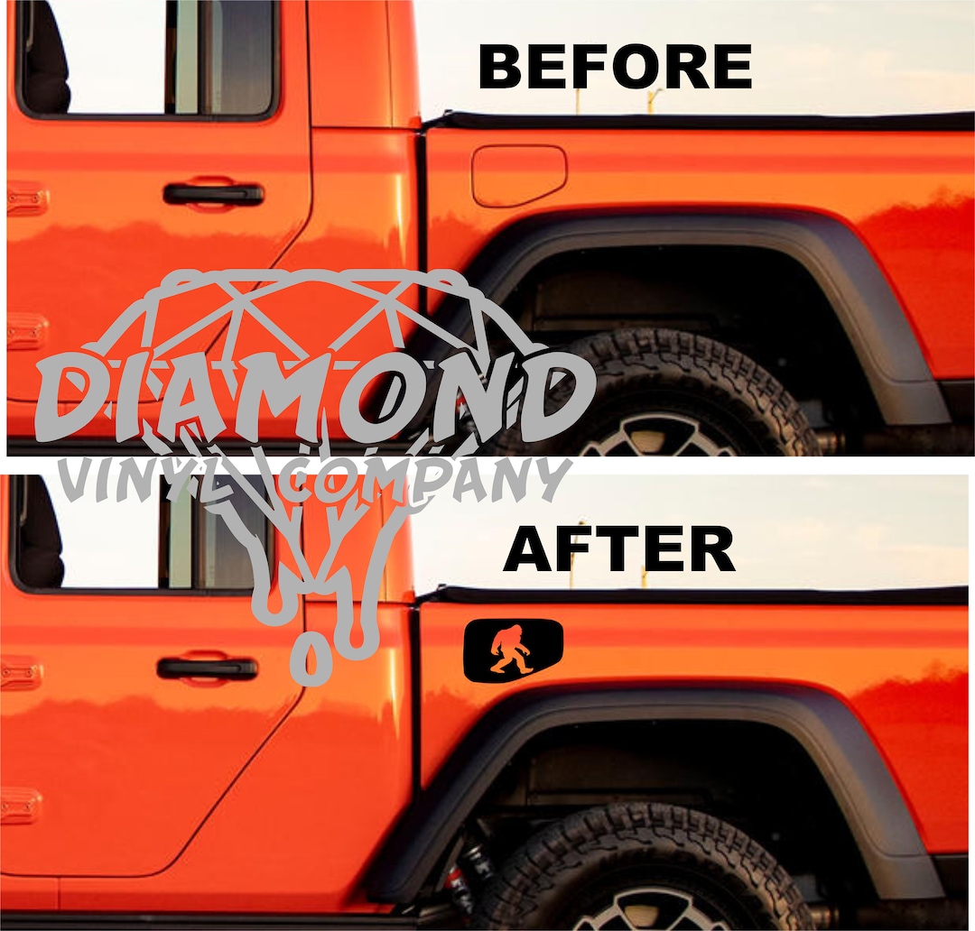 Gas Fuel Door Bigfoot Sasquatch Decal Sticker Fits 2020 and up Jeep ...