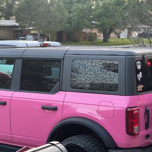 Leopard Cheetah Print Rear Window Decals Fit Ford Bronco 6g Hardtop ...