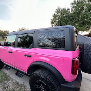 Leopard Cheetah Print Rear Window Decals Fit Ford Bronco 6g Hardtop ...