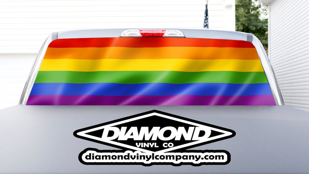Truck Window Perforated Vinyl Pride Flag See-thru Graphics LGBT - Etsy