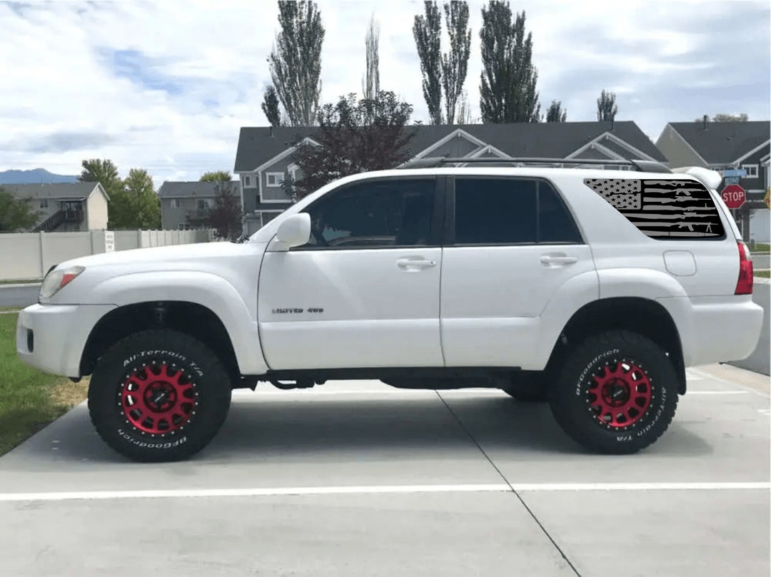 American Flag With Guns Rear Window Decals Fit 2003-2009 Toyota 4runner ...