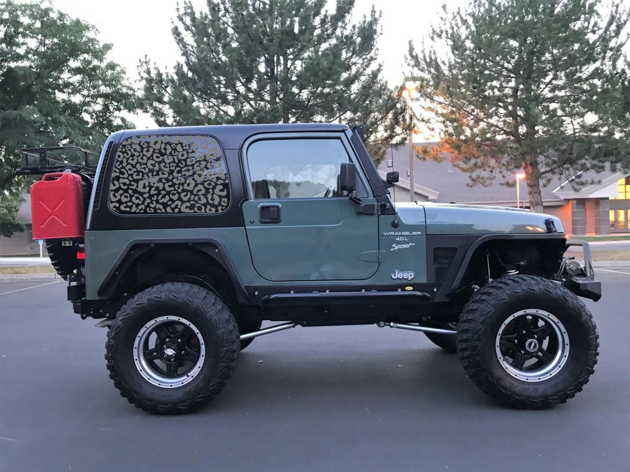 Leopard Cheetah Print Rear Window Decals Fit Jeep Wrangler TJ | Etsy