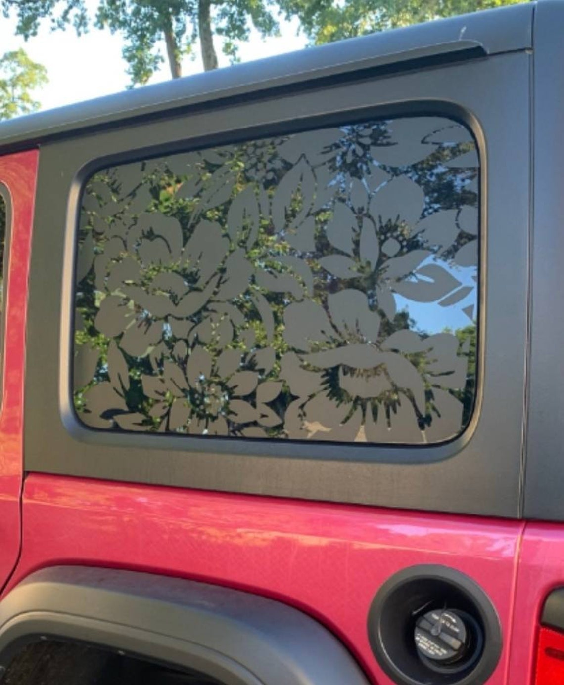 Floral Flower Print Rear Window Decals Fit Jeep Wrangler - Etsy