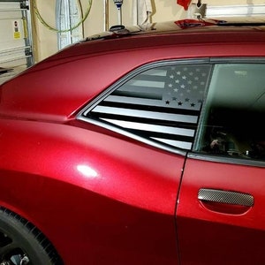 Dodge Challenger American Flag Quarter 3rd Window Decals Fits 2008-2023 ...