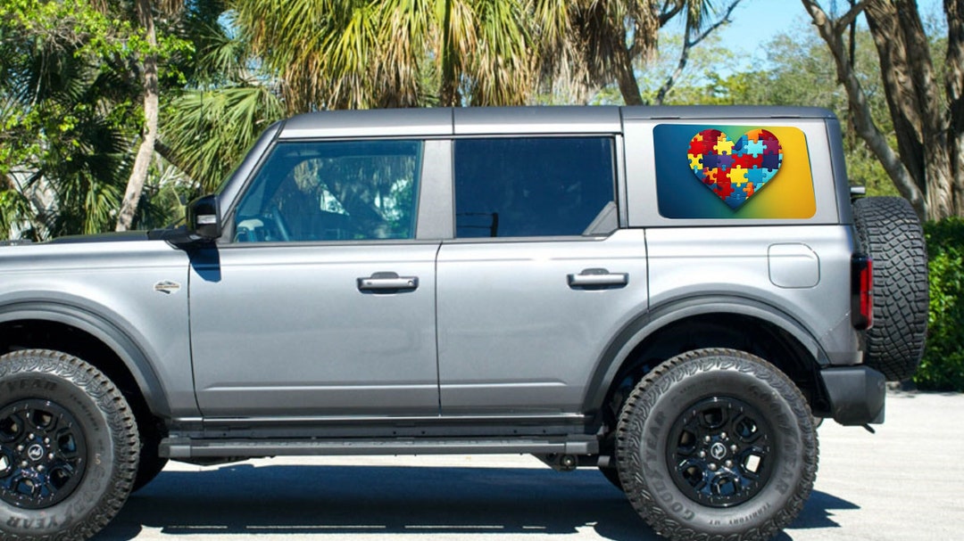 Autism Awareness Perforated Vinyl See-thru Graphics Fit 2021 and up ...