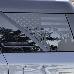 American Flag Mountain Scene Rear Side Window Decals for 2021+ Ford ...