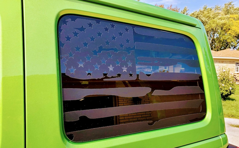 Patriotic Kit Distressed American Flag Rear Window Decals AND - Etsy