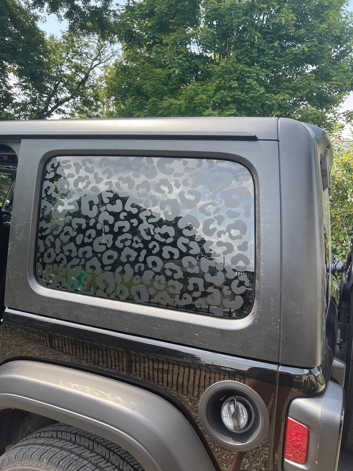 Leopard Cheetah Print Rear Window Decals Fit Jeep Wrangler | Etsy