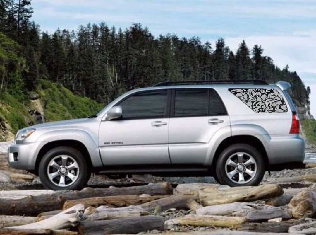 Floral Flowers Print Rear Window Decals Fit 2003-2009 Toyota 4runner ...