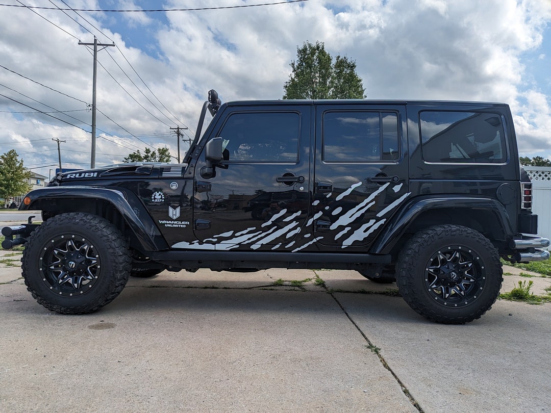 Splash Spray Graphics Decals Fit Jeep Wrangler Unlimited 4dr Jku JLU X2 ...