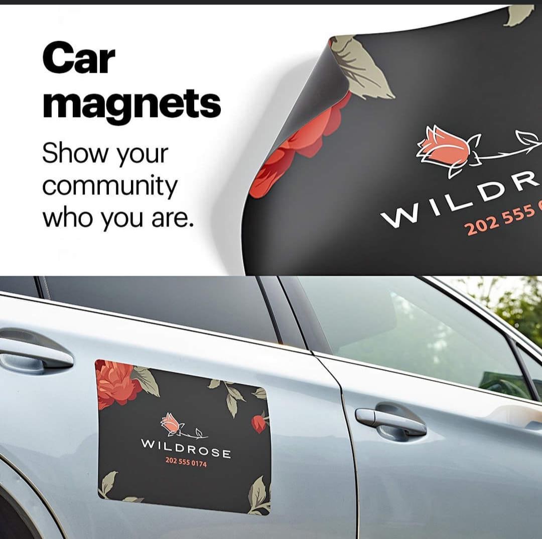 Custom Car Magnet With Your Logo - Magnetic Car Signs With Your Design ...
