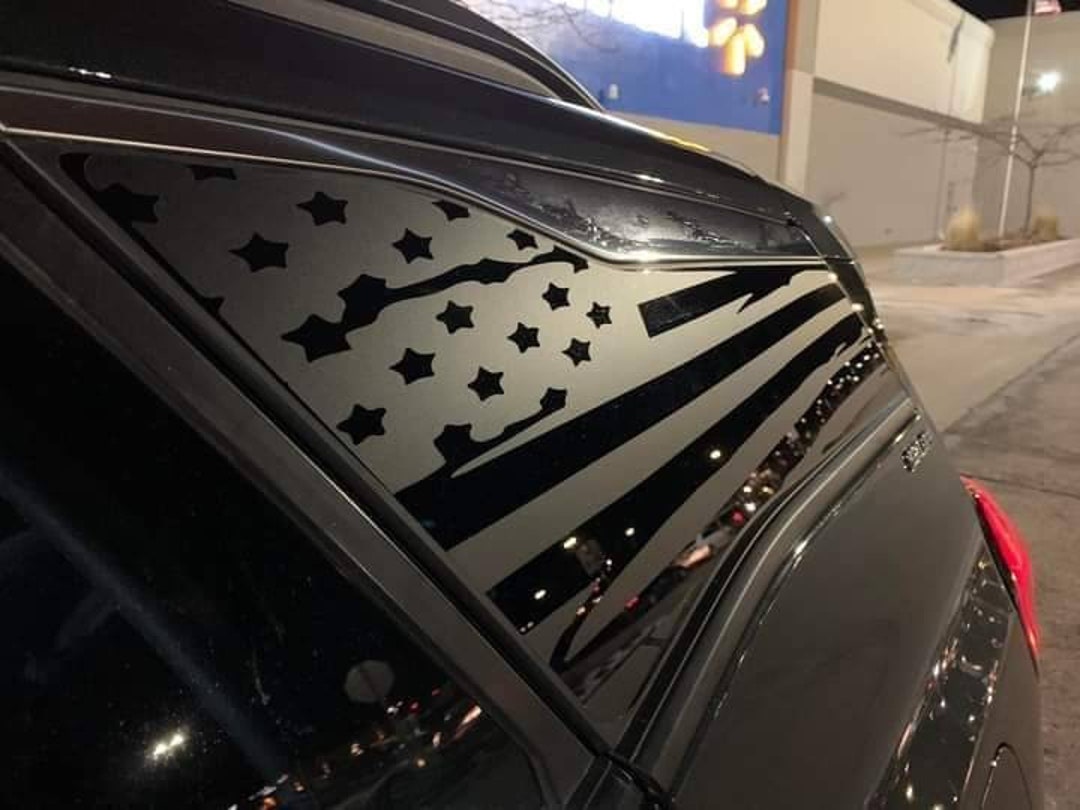 Distressed American Flag Rear Window Decals Fit 2018-2024 GMC Terrain ...