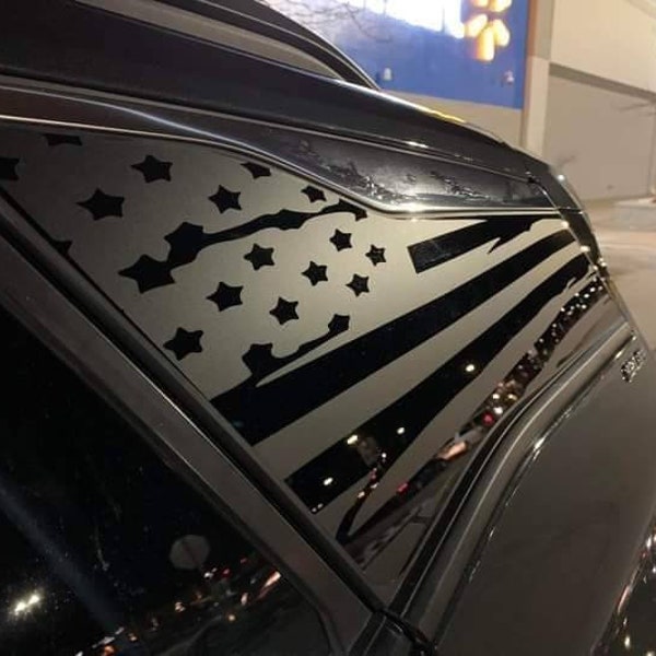 Gmc American Flag Window Decal With Mountains - Etsy