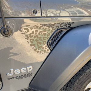 Fender Vent Leopard Print Decals Fits 2018-2025 Jeep Wrangler ...