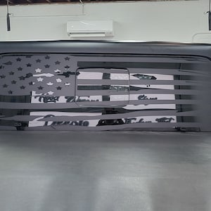 Distressed American Flag Rear Window Decal Fit Jeep Gladiator JT 2018 ...