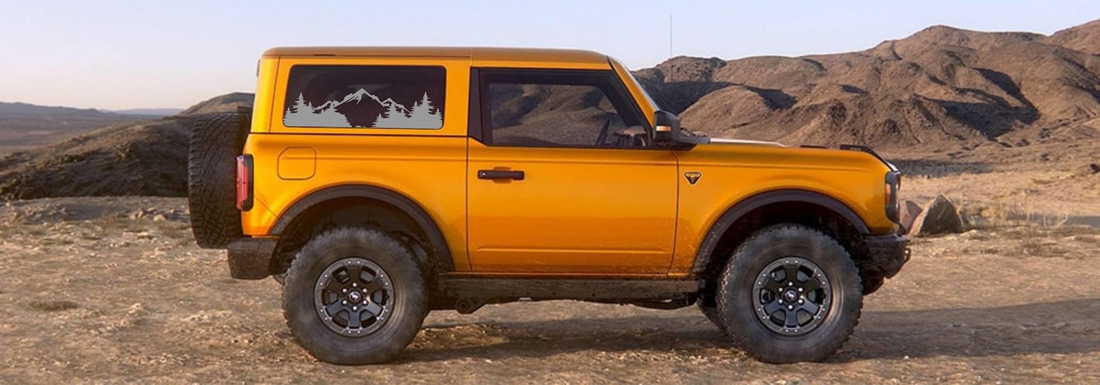 Mountain Range Rear Window Decals Fit Ford Bronco 6g Hardtop | Etsy