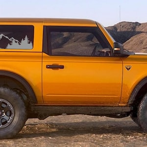Mountain Range Rear Window Decals Fit Ford Bronco 6g Hardtop 2021+ Big ...