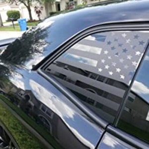 Dodge Challenger American Flag Quarter 3rd Window Decals Fits 2008-2023 ...