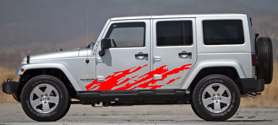 Splash Spray Graphics Decals Fit Jeep Wrangler Unlimited 4dr Jku JLU X2 ...