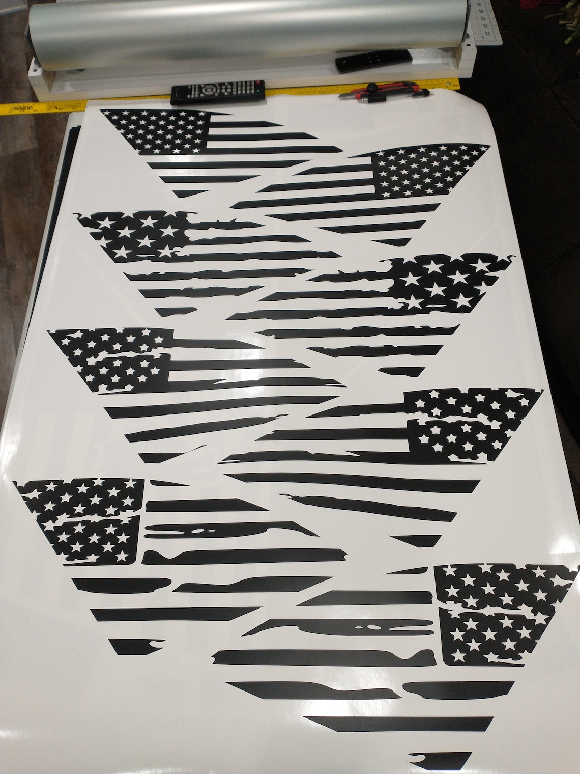 Distressed American Flag Rear Side Window Decals for 2019-2024 Chevy ...
