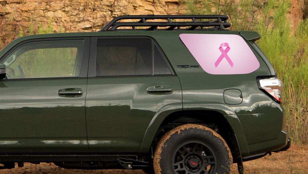 Breast Cancer Awareness Pink Ribbon Window Perforated Vinyl Flag See ...