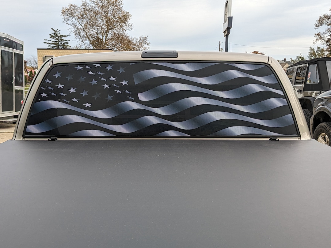 Truck Window Perforated Vinyl American Flag See-thru Graphics - Etsy